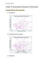 Exploring Quantitative Research Methods With Sample Dataset Course Hero