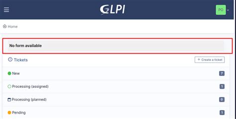 Forms No Longer Appear On The Homepage Issue PluginsGLPI Formcreator GitHub