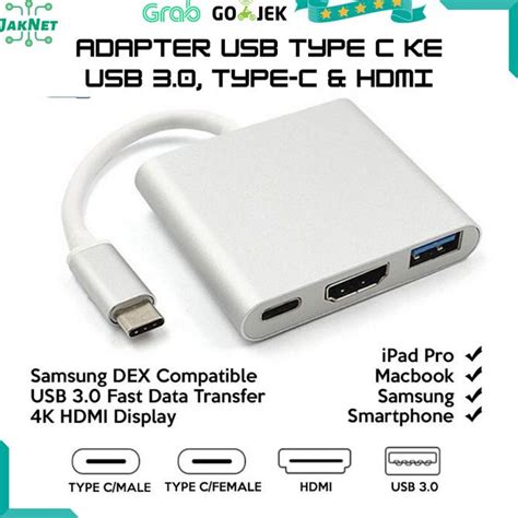 Jual Samsung Dex USB C Hub HDMI USB C Adapter Monitor Macbook Type C USB 3 Always Ready
