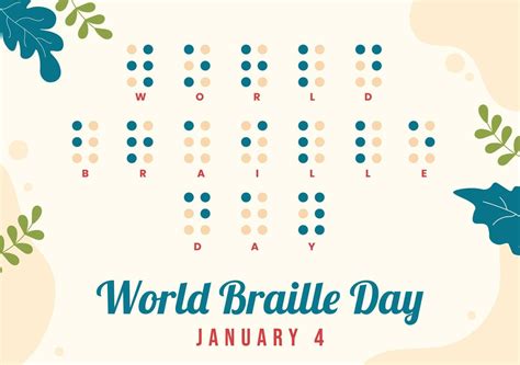 World Braille Day On 4th Of January With Text By Alphabet For Means Of