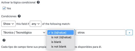 Conditional Logic Applied To Multiple Selection Simple Relationship
