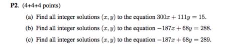 solved p2 4 4 4 points a find all integer solutions x