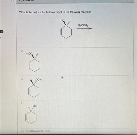 Solved What is the major substitution product to the | Chegg.com