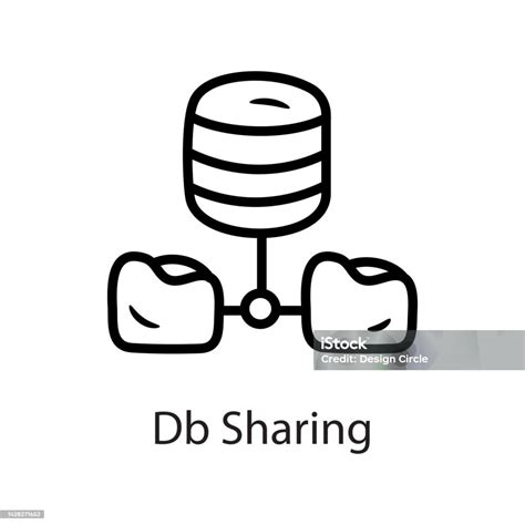 Db 공유 개요 아이콘 디자인 그림입니다 흰색 배경 Eps 10 파일의 데이터 기호 날씬한에 대한 스톡 벡터 아트 및 기타 이미지 날씬한 네트워크 서버 단일 이미지