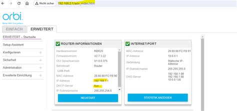 orbi rbs20 is operating on 2 ip addresses r orbi