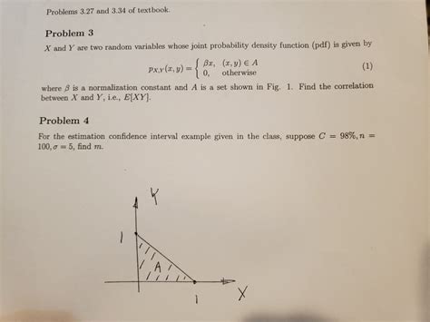 Solved Problem 3 X And Y Are Two Random Variables Whose Chegg Com