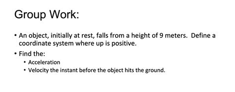solved an object initially at rest falls from a height