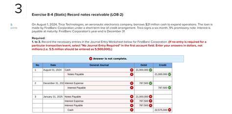solved exercise 8 4 static record notes receivable lo8 2