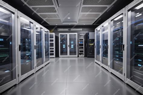Premium Photo Server Room Interior In Datacenter