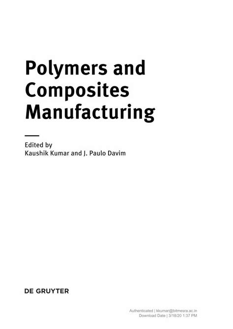 pdf polymers and composites manufacturing dokumen tips