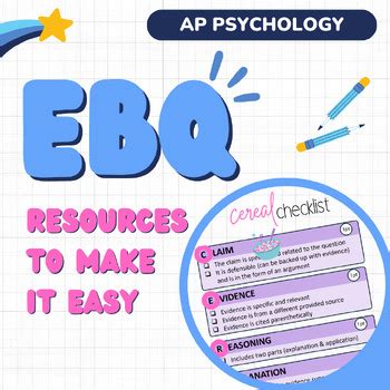 AP Psychology EBQ Resources For The NEW CED 2024 TPT