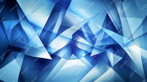 Abstract Blue And White Geometric Background With Overlapping