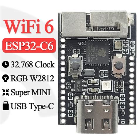Wifi 6 Esp32 C6 Development Board Wifi Module With 32 768 Crystal