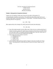 ECO101 ProblemSet 6 Pdf ECO 101 Introduction To Microeconomics Problem Set 6 Lectures 11