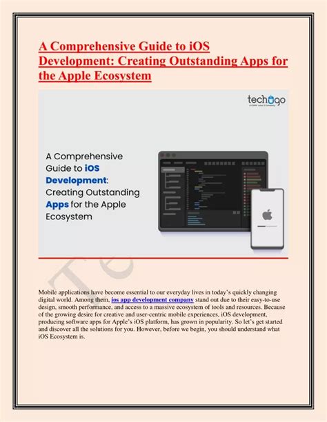 Ppt A Comprehensive Guide To Ios Development Creating Outstanding Apps For The Apple Ecosystem