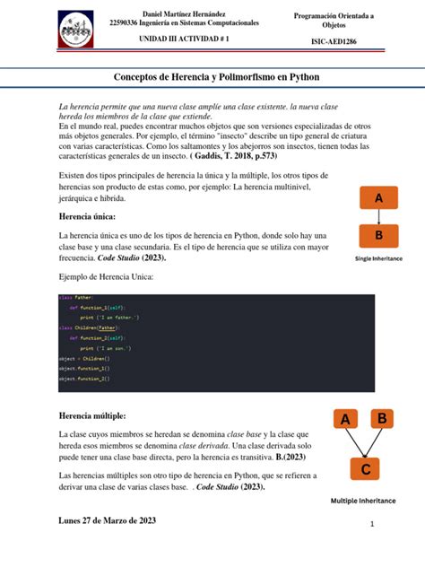 Herencia Y Polimorfismo Descargar Gratis Pdf Herencia Programación