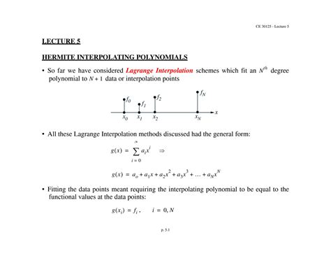 SOLUTION Hermite Interpolation Formula Presentation For Students Learn Numerical Analysis In