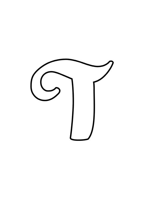 Free Printable Bubble Letter T