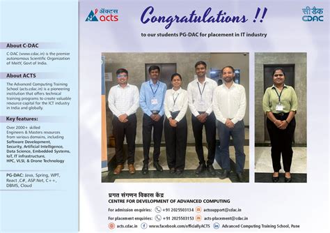 advanced computing training school pune on linkedin ccppaug24 pgdac pgdesd cdac