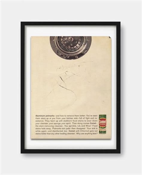 comet 1960s magazine ad print the curious desk