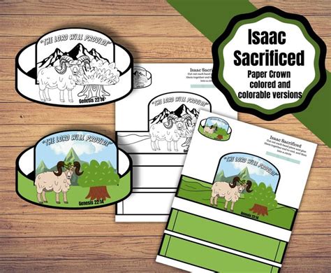 Printable Paper Crowns For The Bible Story Of The Sacrifice Of Isaac