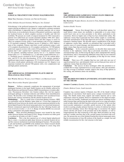 The Arterialized Saphenous Venous Flow Through Anz Journal Of Surgery
