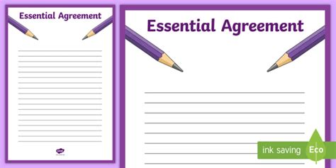 Classroom Essential Agreement Display Poster Teacher Made