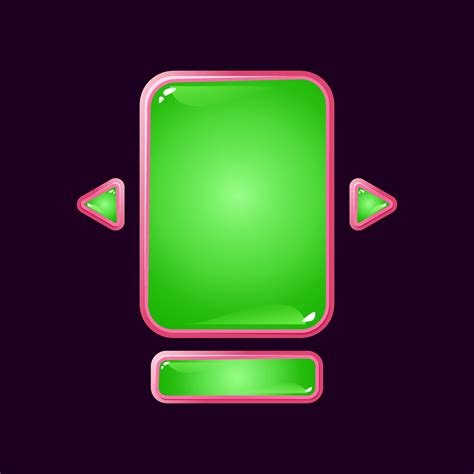 set of casual pink jelly game ui board pop up for gui asset elements