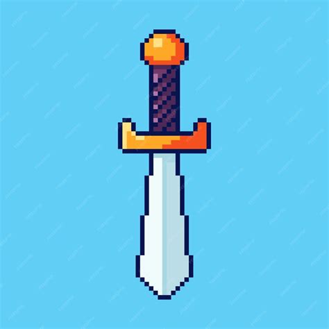 Premium Vector Pixel Art Sword Game Asset Design