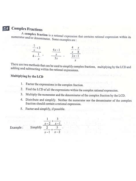 Complex Fractions Pdf