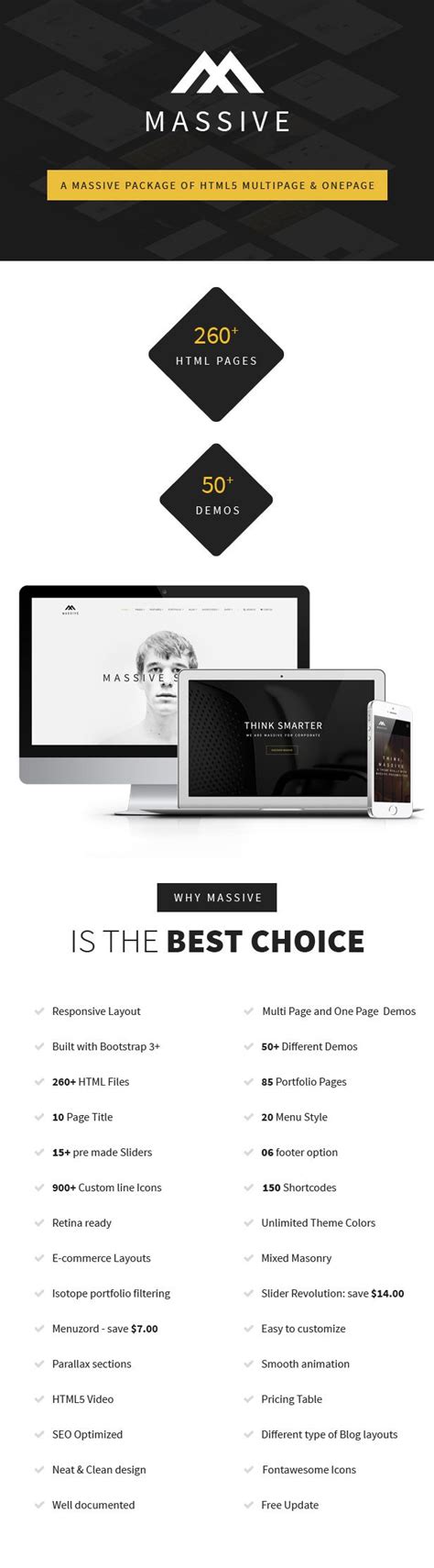 massive responsive multi purpose html5 template html5 templates