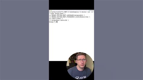 Docker Run For Mongodb Programming Docker Mongodb Youtube