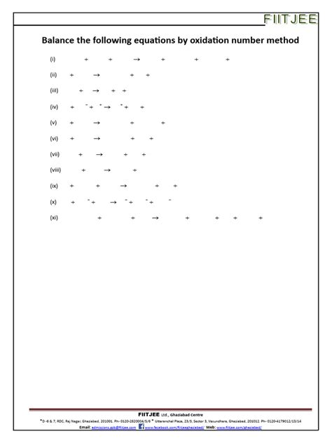 Balance The Following Equations By Ion Electron Method Pdf