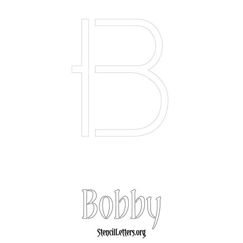 Bobby Free Printable Name Stencils With 6 Unique Typography Styles And Lettering Bridges
