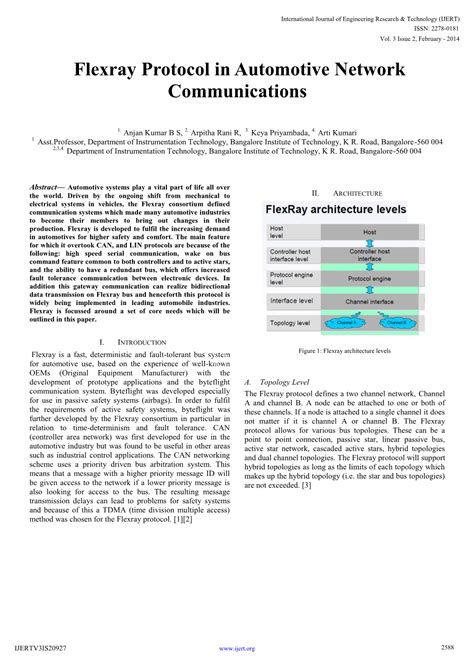Flexray Protocol In Automotive Network Communications Docslib