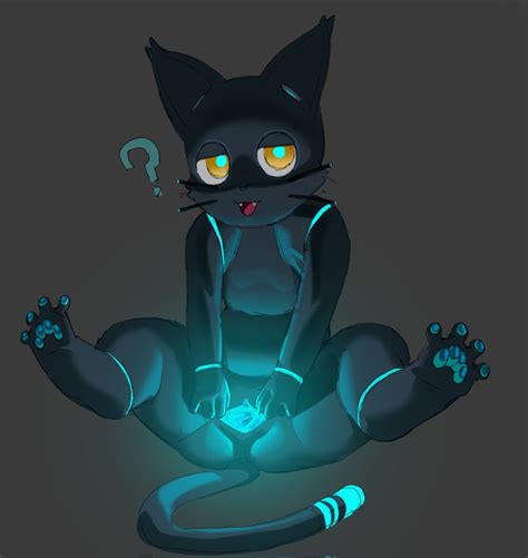 Rule 34 808 Hi Fi Rush Black Body Black Tail Blue Body Blue Tail Cute Fangs Domestic Cat