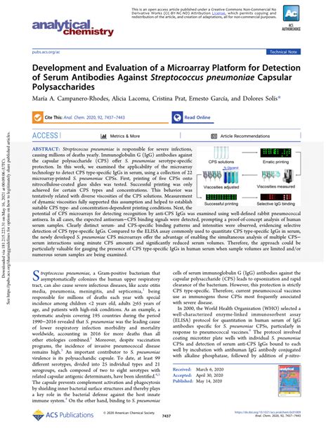 Pdf Development And Evaluation Of A Microarray Platform For Detection Of Serum Antibodies