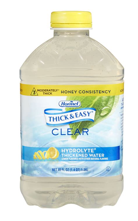 Thick And Easy Hydrolyte Thickened Water 46 Oz Bottle Lemon Flavor Ready