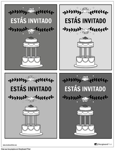 Invitación 3 Bw Storyboard Przez Es Examples