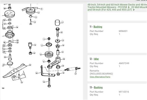 John Deere 455 60 Mower Deck Parts Diagram Overview
