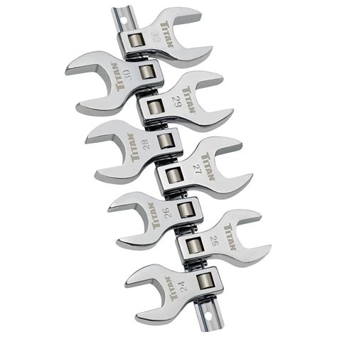 Titan™ 12 Drive Metric Jumbo Crowfoot Wrench Set Tp Tools And Equipment