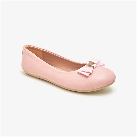 Buy Pink Classic Bow Pumps For Girls Soloto
