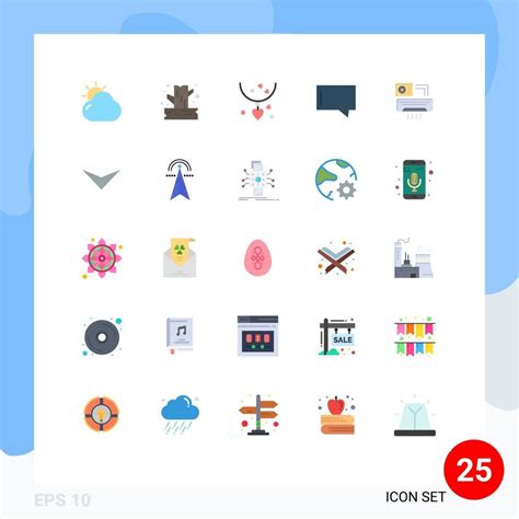 25 Flat Color Concept For Websites Mobile And Apps Ac Air Necklets Message Bubble Editable