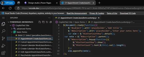 Edit Complete Site Code Using Visual Studio Code For Web Microsoft Power Platform Blog