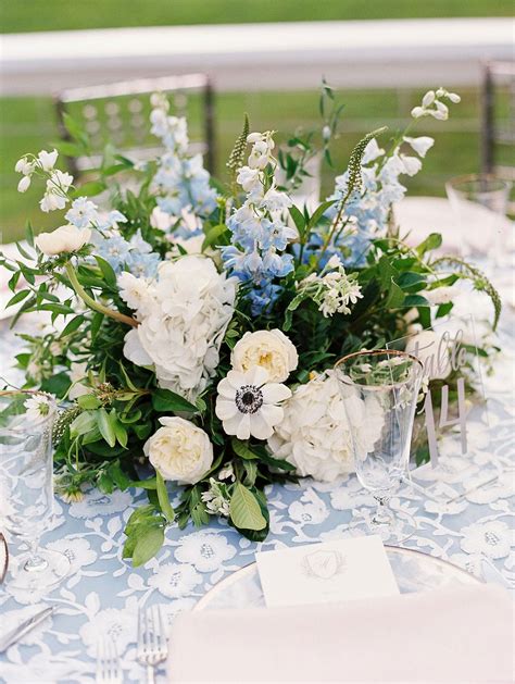 Blue And White Wedding Centerpieces