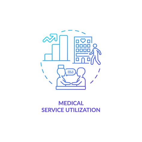 Medical Service Utilization Blue Gradient Concept Icon Healthcare
