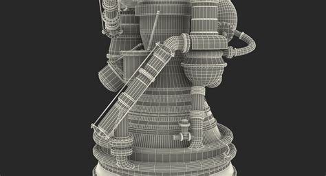 J2 Rocket Engine 3d Model 69 3ds C4d Fbx Ma Obj Max Free3d