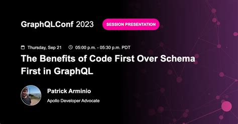 The Benefits Of Code First Over Schema First In Graphql Patrick Arminio Apollo Graphqlconf 2023