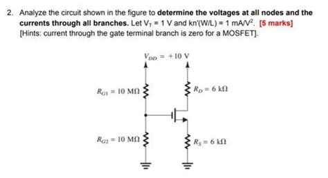 Solved Analyze The Circuit Shown In The Figure To Chegg
