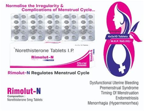 Norethisterone Tablets 5 Mg At Rs 96000box In Sas Nagar Id